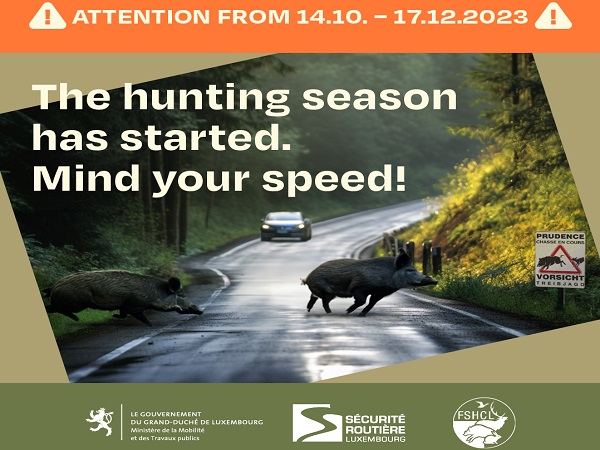 Luxembourg Launches Road Safety Campaign During Driven Hunt Season